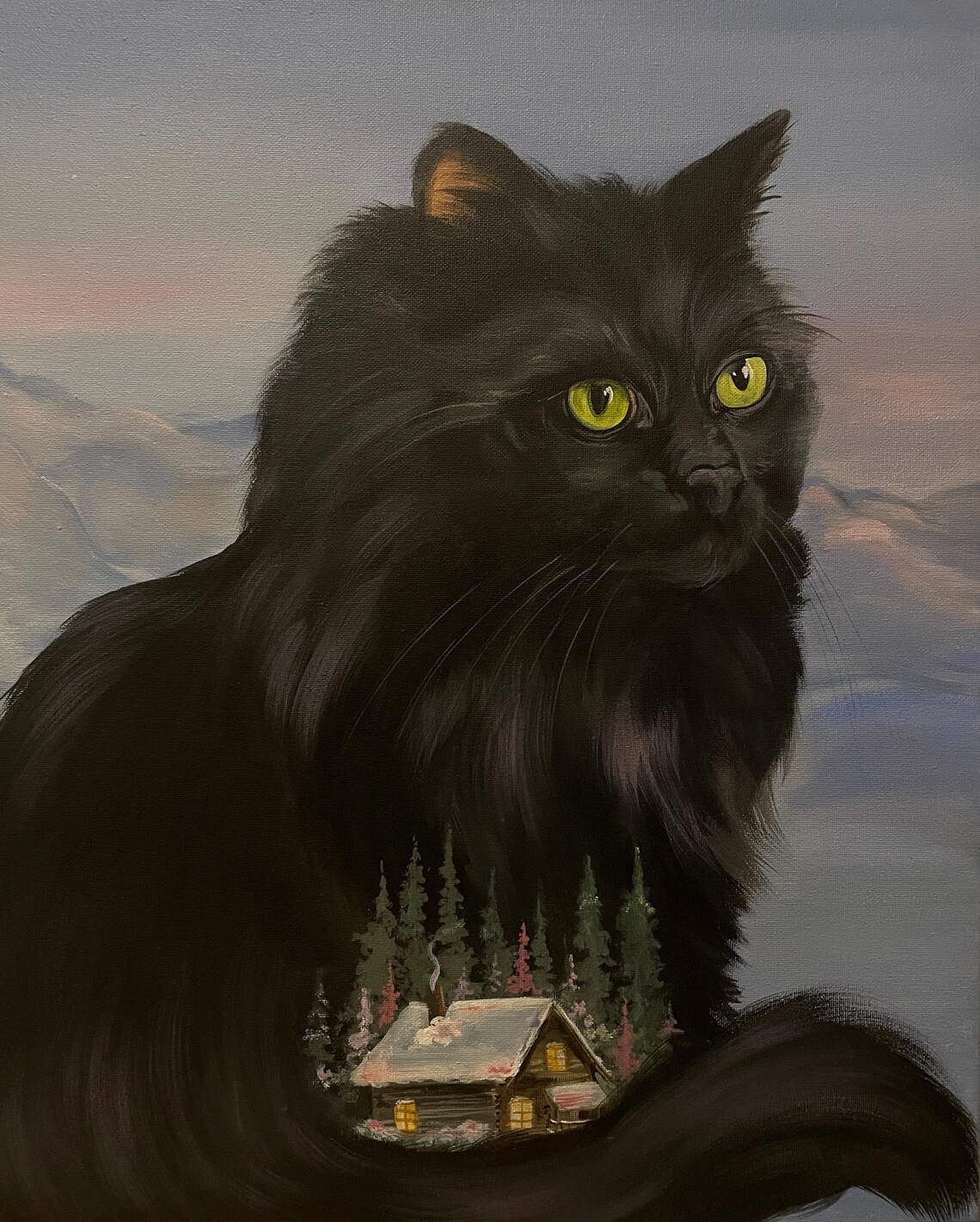 Yule Cat Art Print: Nordic Folklore Christmas Decor (8x10” Archival ...