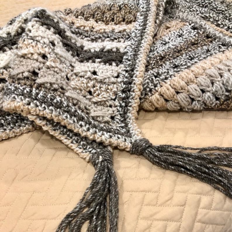 Cable and Cluster Crochet Afghan Pattern - Etsy