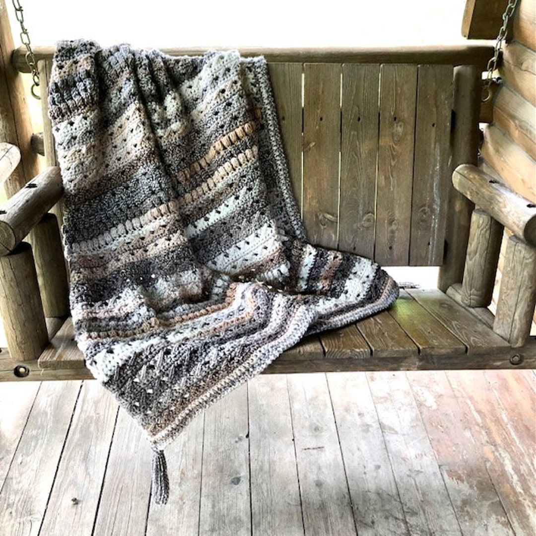 Cable and Cluster Crochet Afghan Pattern - Etsy