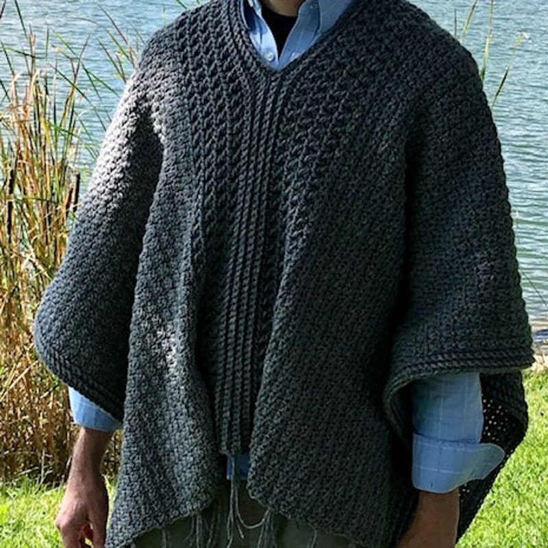 Mens Modern Poncho - Etsy