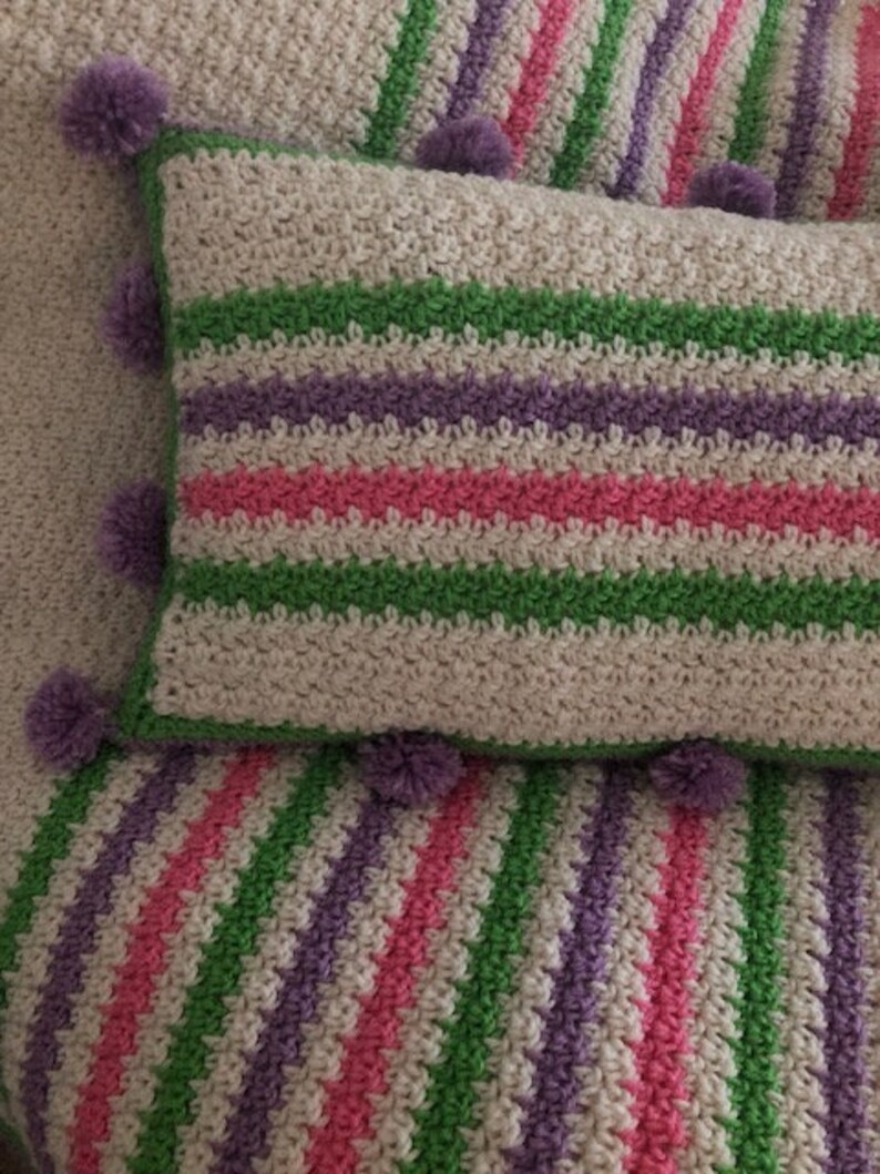 Happy Place Afghan and Pillow Crochet Pattern - Etsy