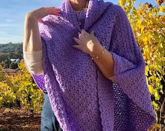 Easy Lightweight Fashion Poncho - Crochet PATTERN - Beginner Level ...