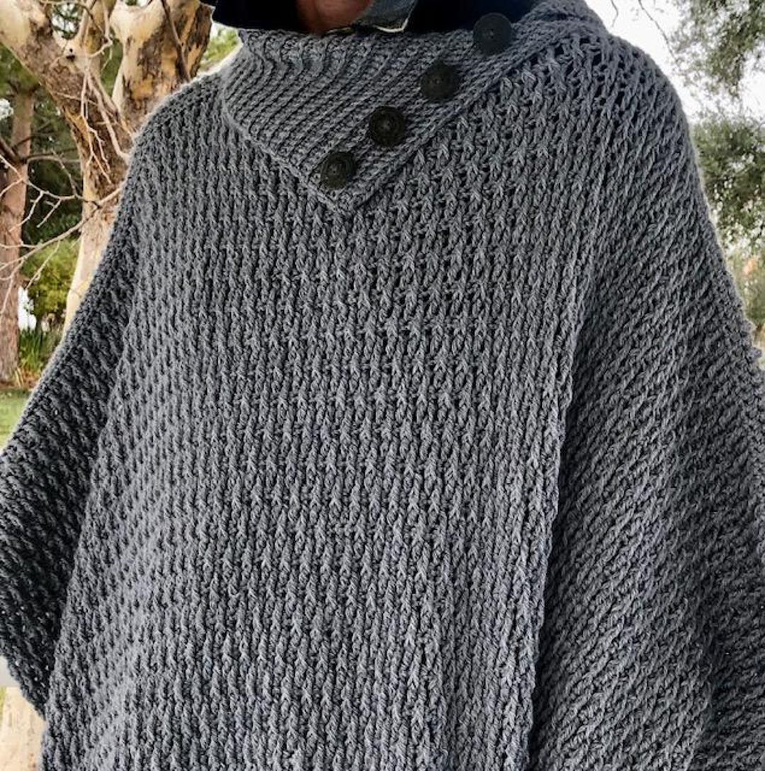 River Poncho Crochet Pattern Luxury Texture Modern Silhouette - Etsy