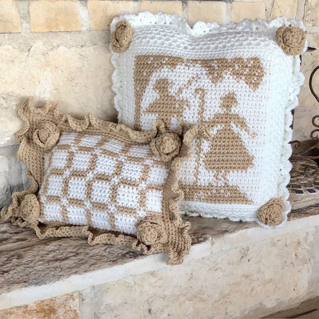 Cameo Romance Pillow Set Crochet Pattern - Etsy