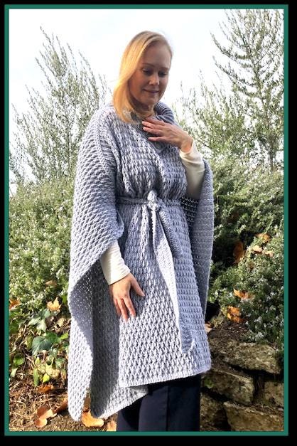 River Poncho Crochet Pattern Luxury Texture Modern Silhouette - Etsy
