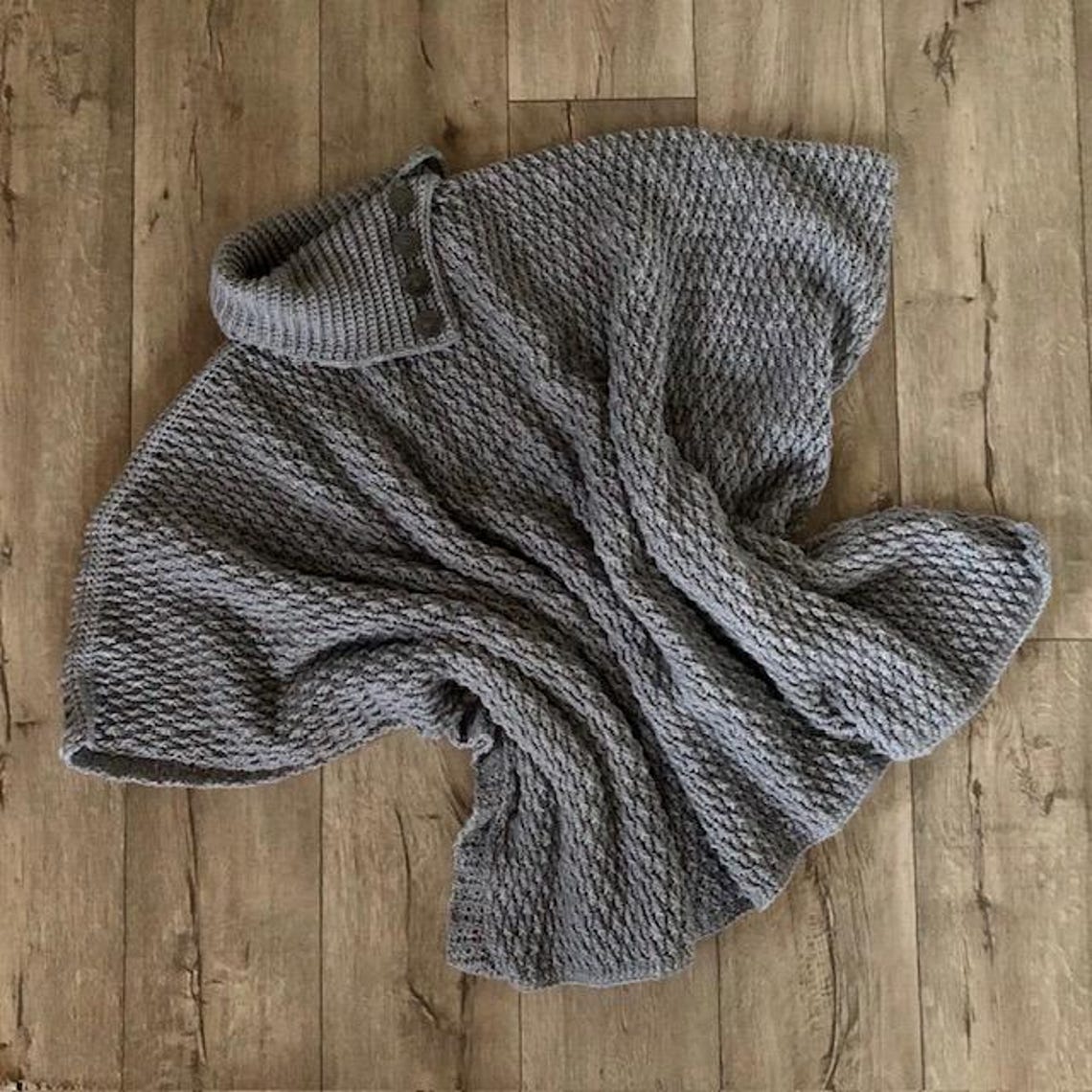 River Poncho Crochet Pattern Luxury Texture Modern Silhouette - Etsy