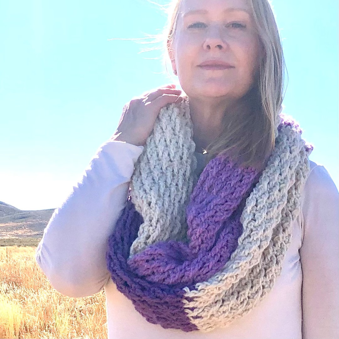EASY Infinity Ripple Scarf Crochet Pattern - Etsy