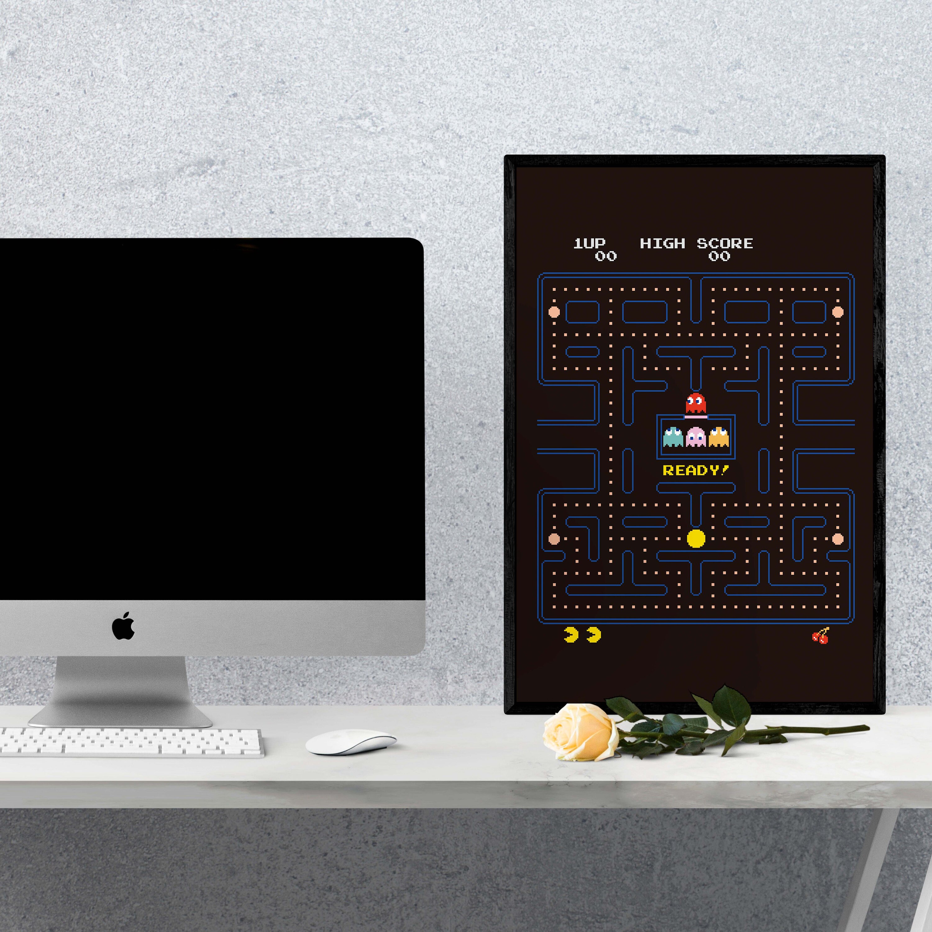 Pacman Retro Videogame Poster High Resolution Vector Printable and ...
