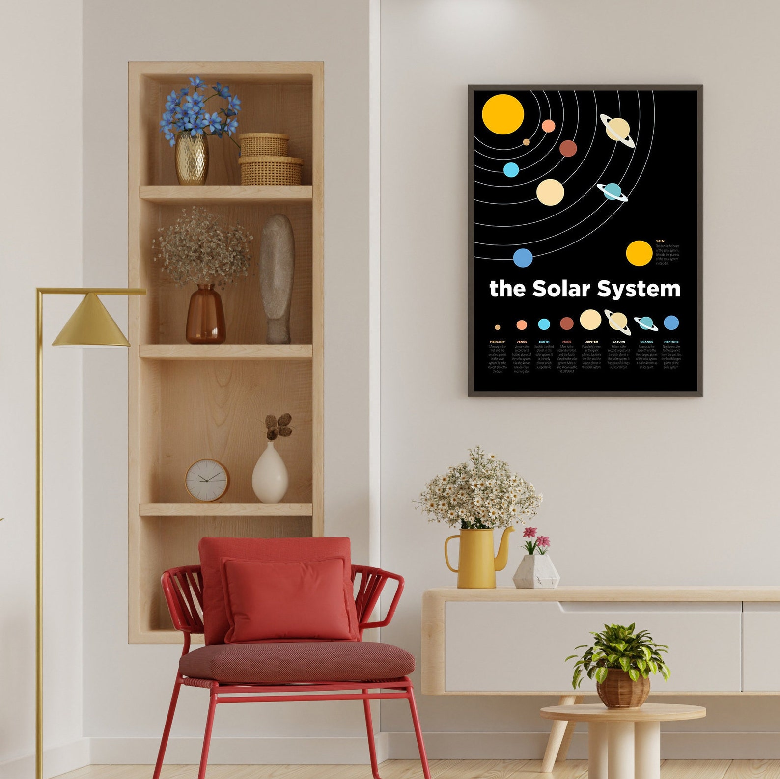 Solar System Printable & Downloadable Poster. Space Science Chart ...