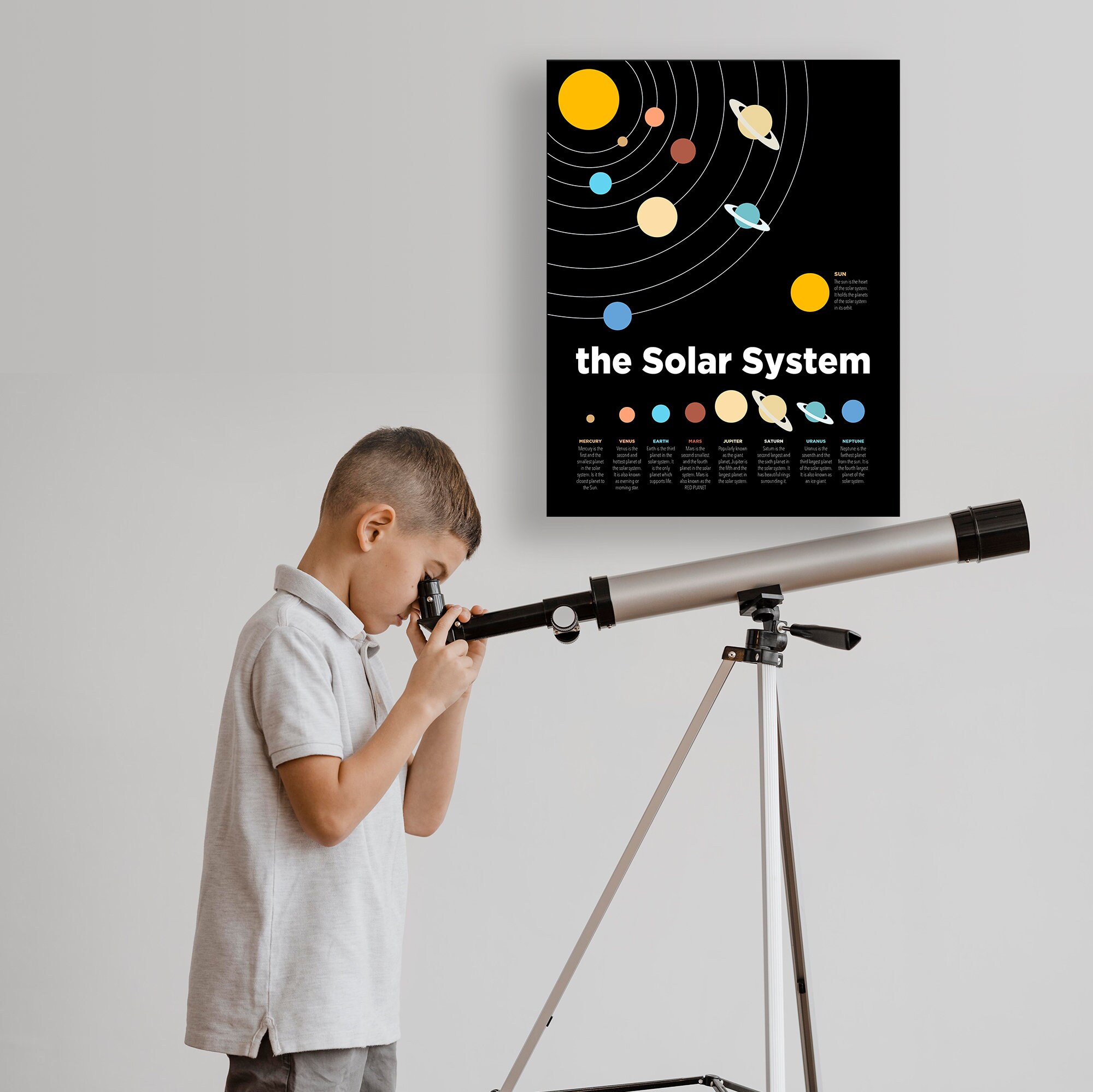 Solar System Printable & Downloadable Poster. Space Science Chart ...