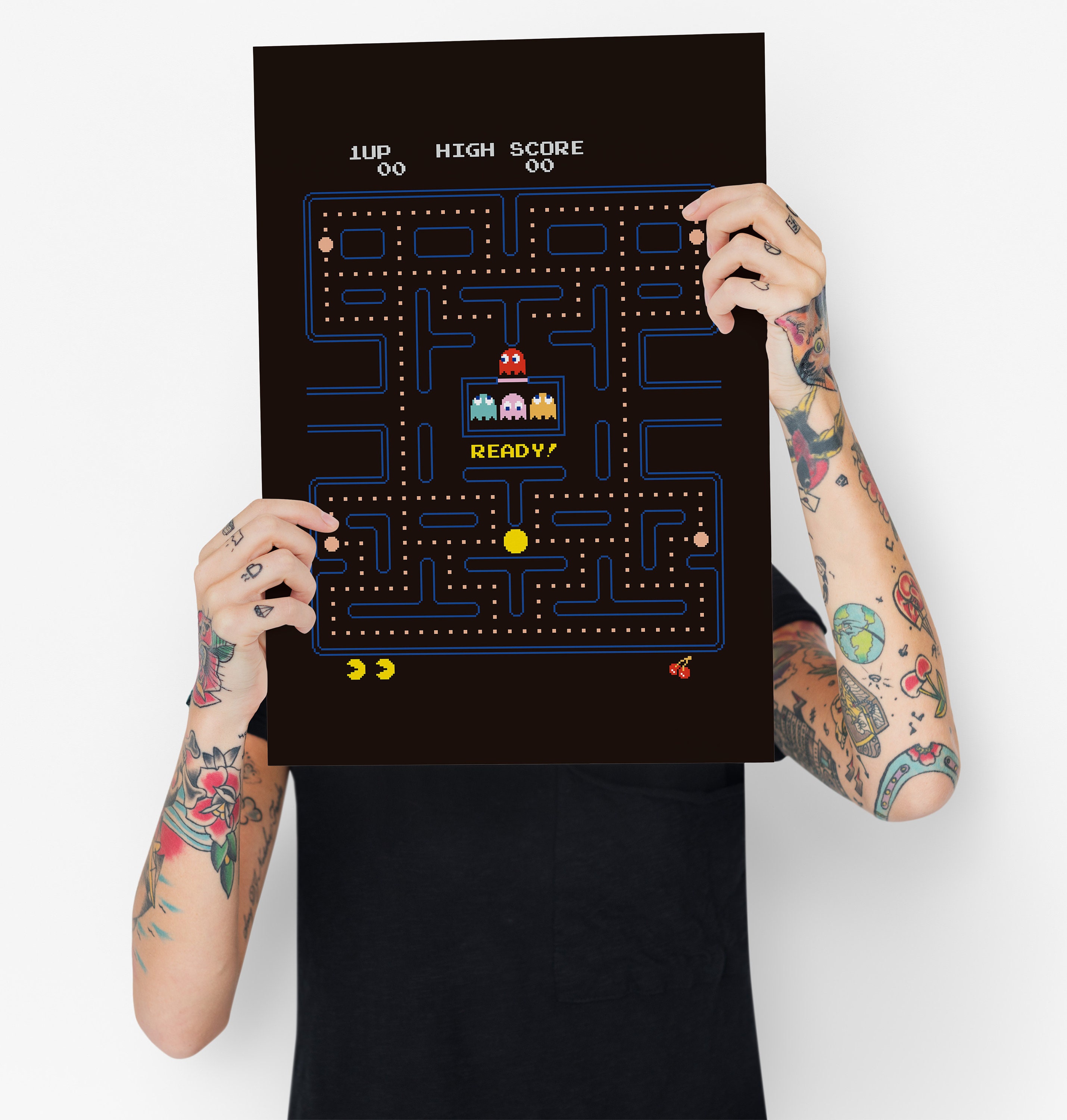 Pacman Retro Videogame Poster ⎢ High Resolution Vector Printable and ...