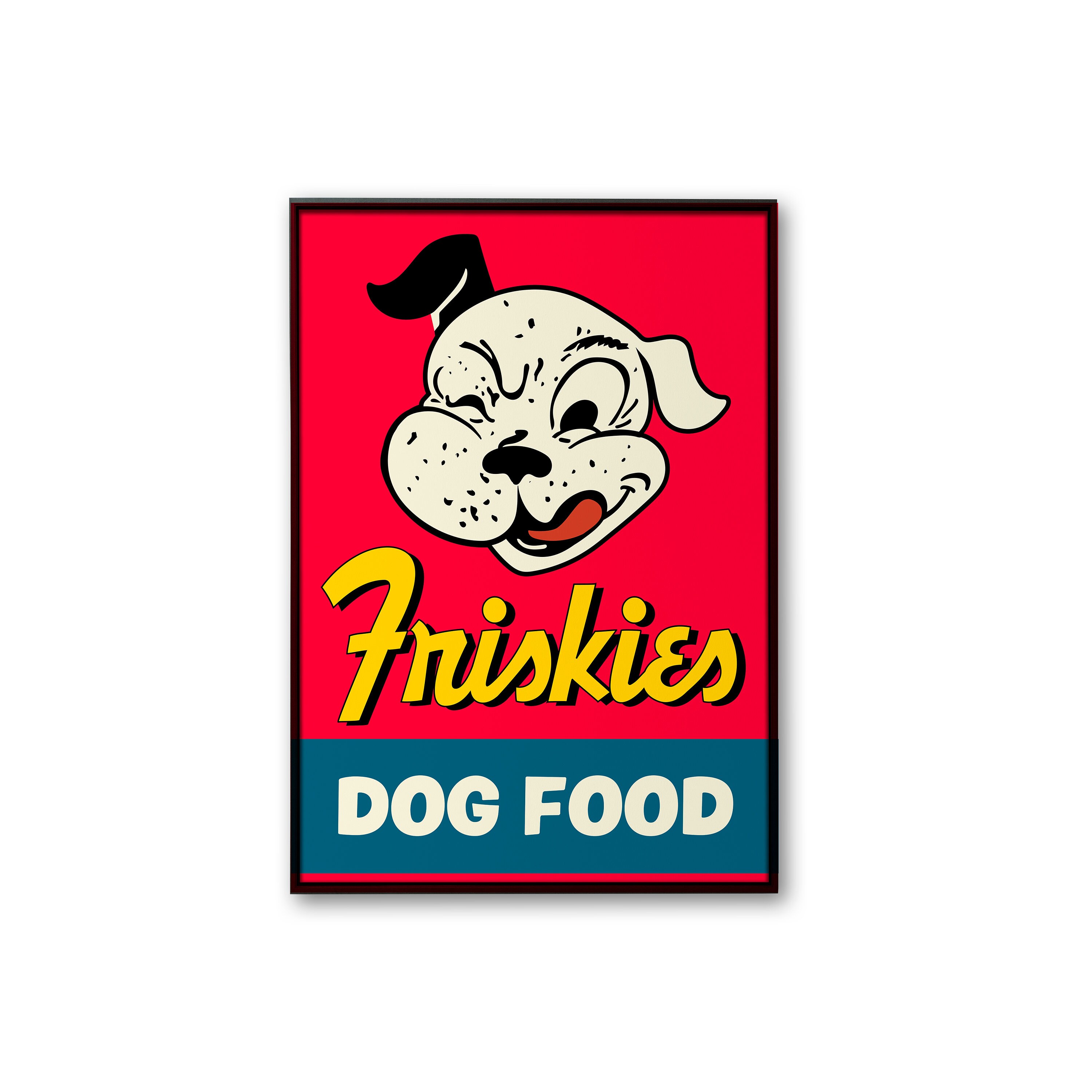 Dog Vintage Poster. Dog Printable Poster. Retro Dog Food Wallart. Pet ...