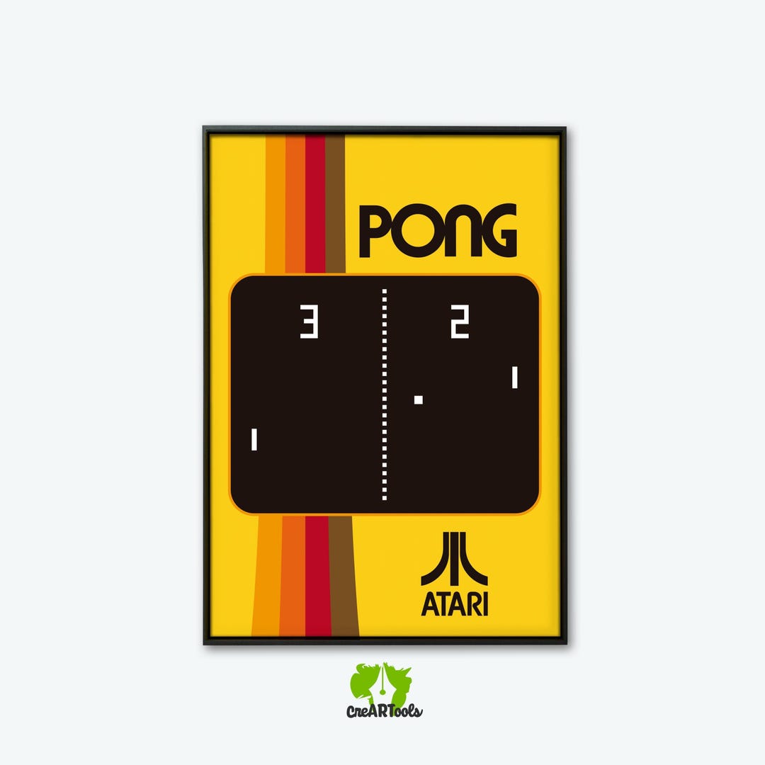 Atari 70s Video Game Screen Printable Art - Etsy