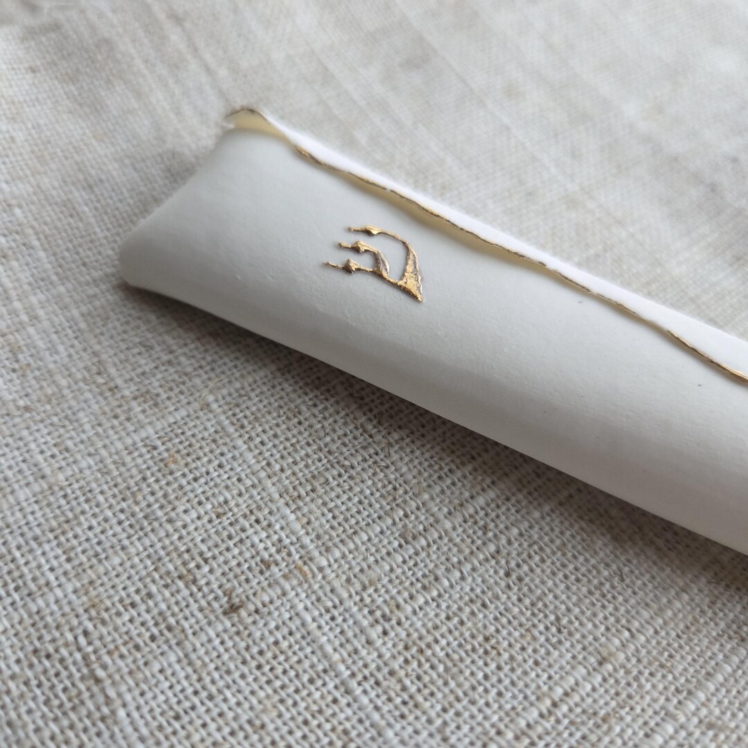 Elegant Handmade Mezuzah With 14K Gold – Authentic Israeli Judaica ...
