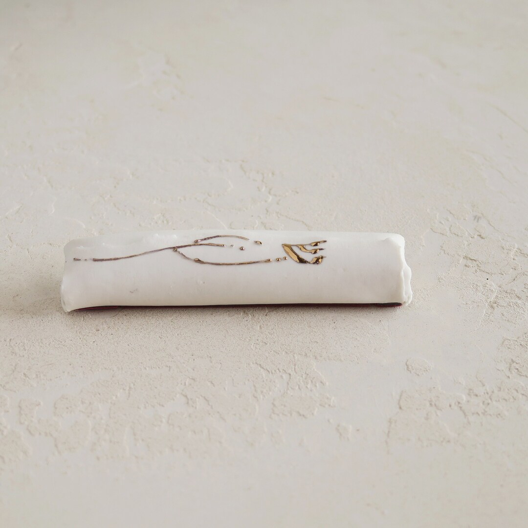 Handmade Ceramic Mezuzah Case With Scroll, a Special and Unique Jewish ...