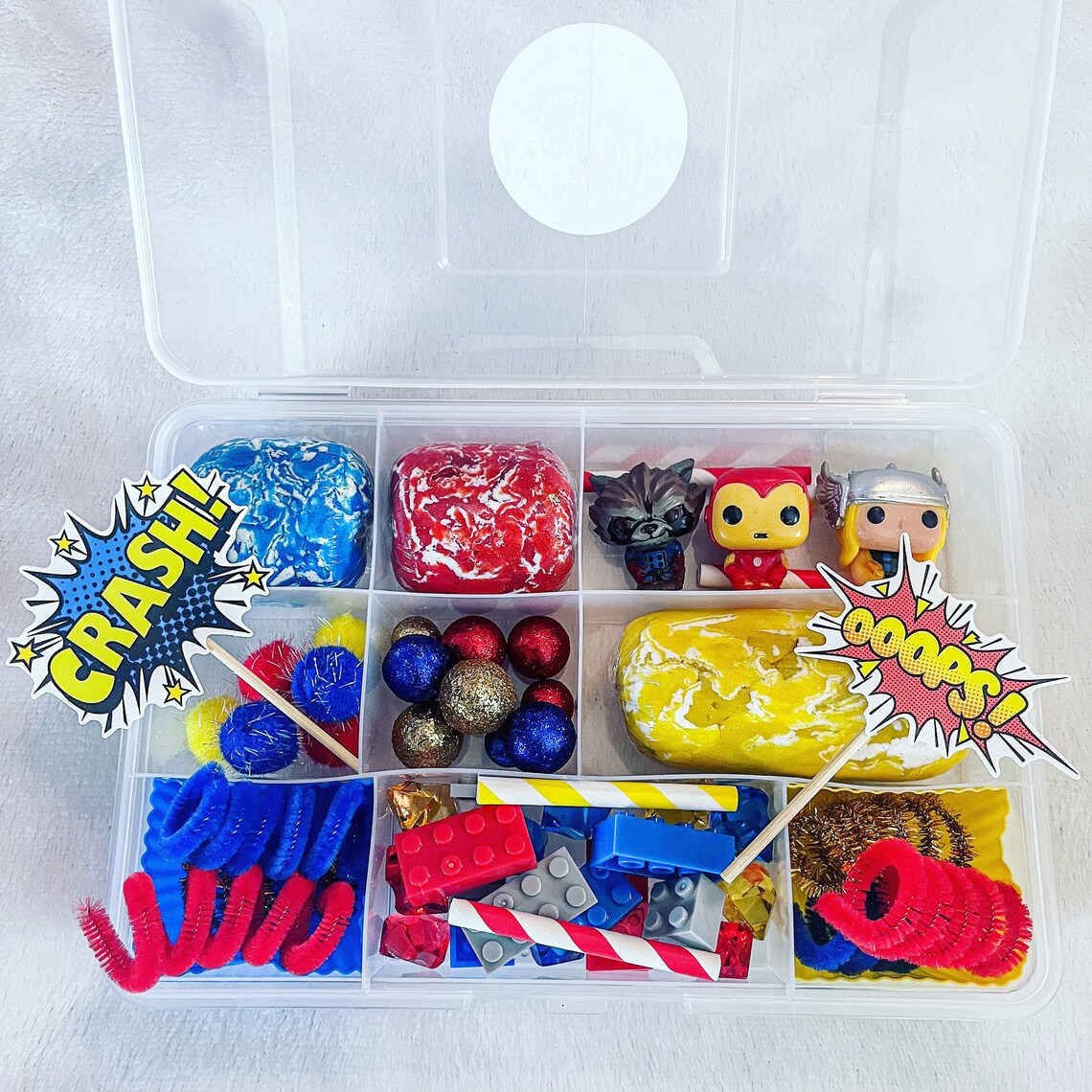 Super Hero Sensory Dough Kit Play Dough Sensory Bin Sensory Kit Gift ...