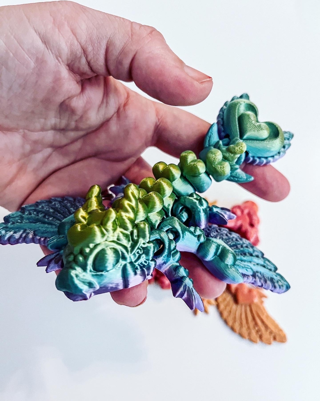 Tiny Heart Baby Dragon | 3D Printed | Fidget Toy | Sensory ...