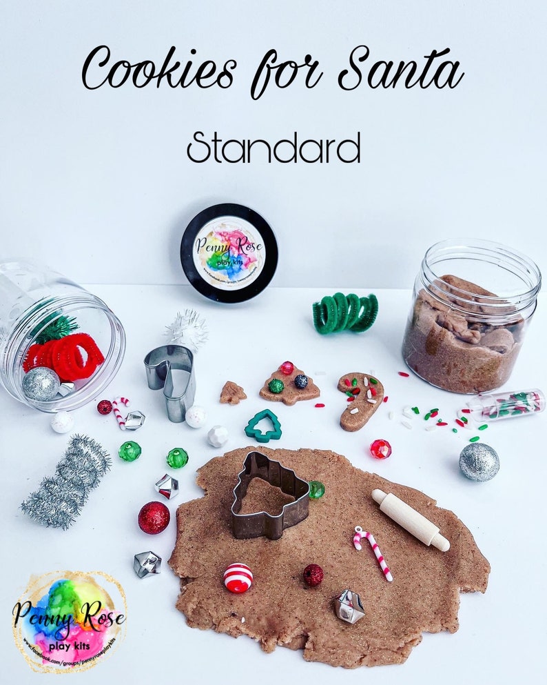 Cookies for Santa Play Dough Kit Play Dough Kit Sensory Kit Christmas ...