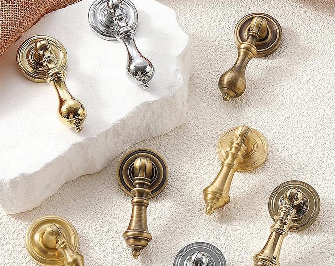 Vintage Pineapple Metal Drop Handle Drawer Pulls / Handles ...