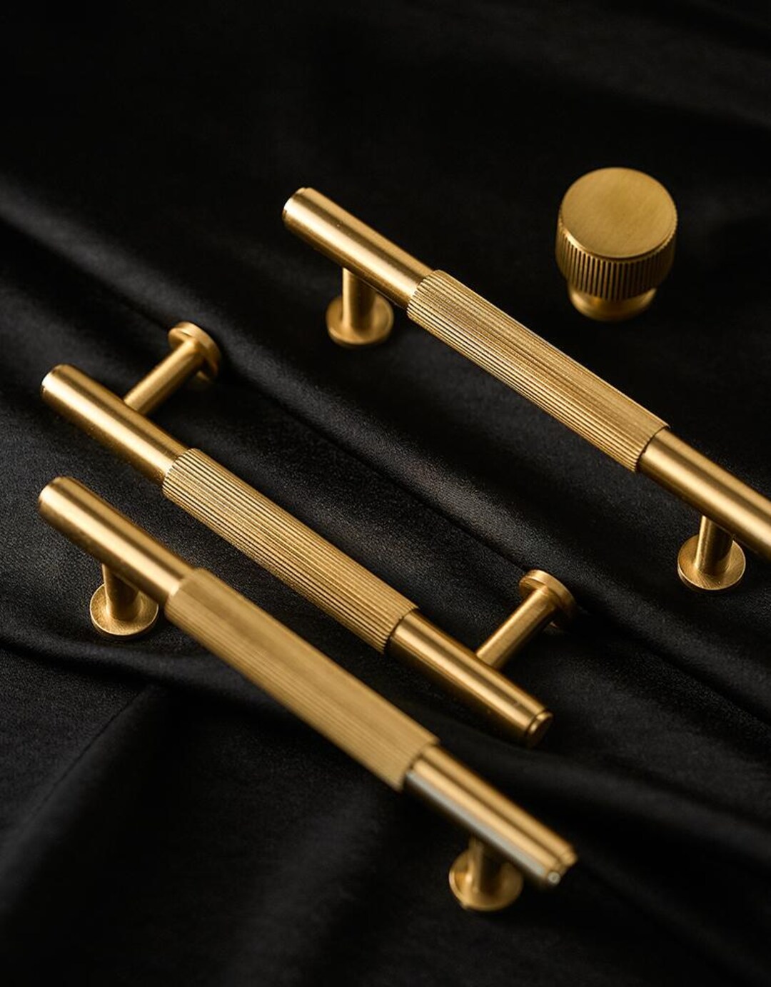 Solid Brass Cabinet Handles Pulls, Gunmetal Black Brass Drawer Pull ...