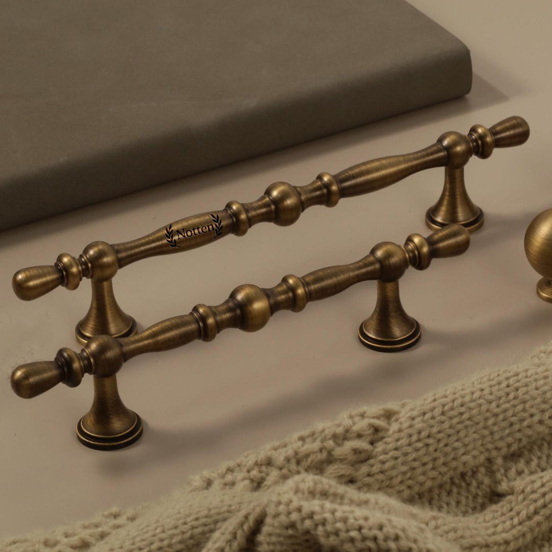 Antique Brass Drawer Handle/vintage Brass Cabinet Handle/brass Cabinet ...