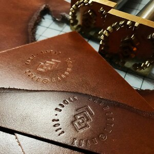 Custom Embosser Leather Stamp With Handle , Custom Brass Stamp for ...