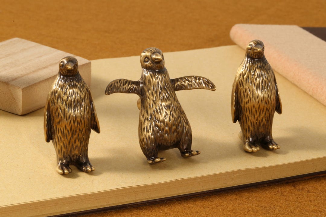 Penguin Brass Drawer Knobs, Unique Cute Penguin Cabinet Knobs,furniture ...