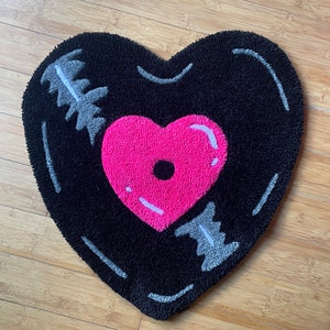 Heart Record Rug - Etsy