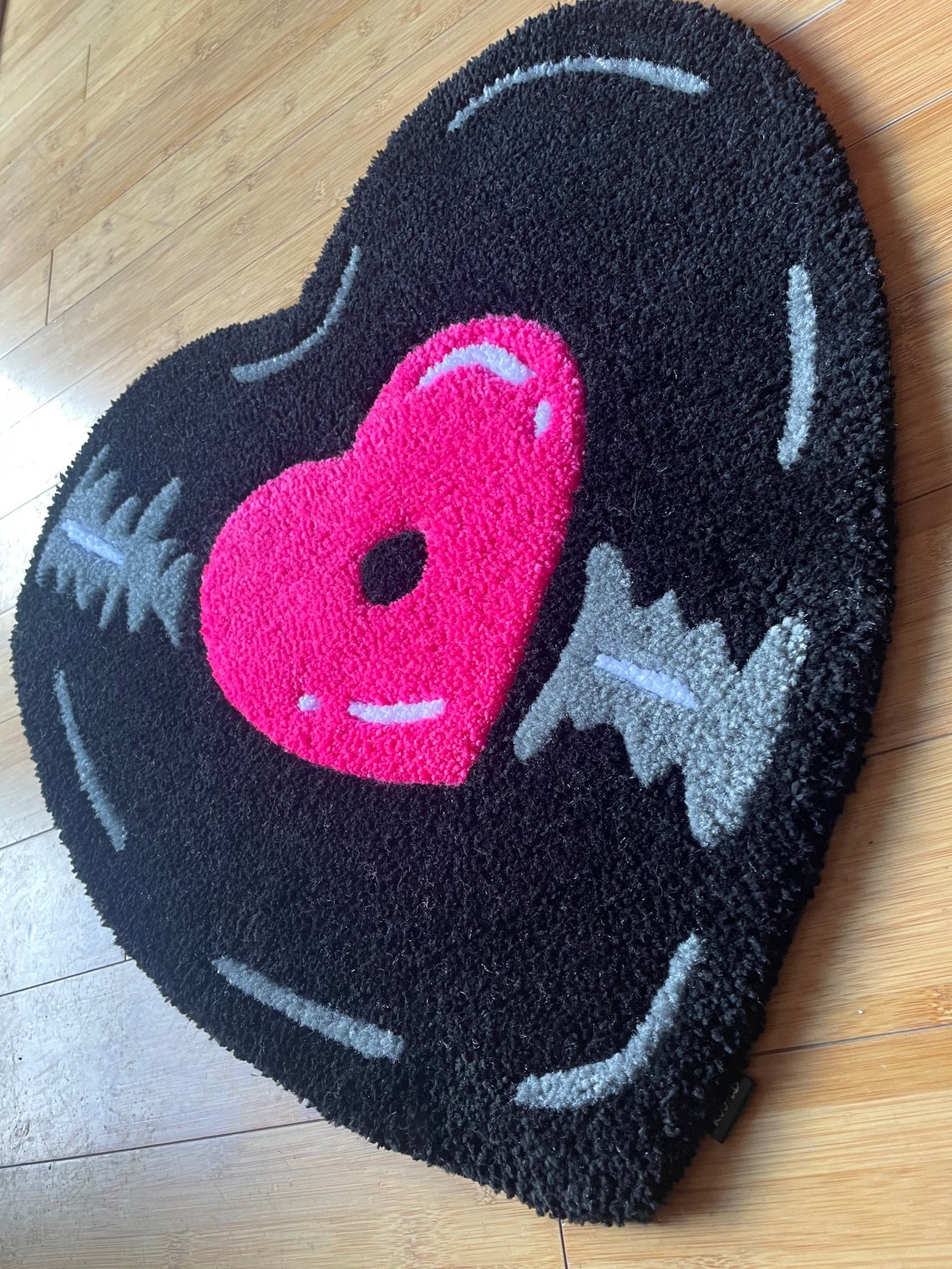 Heart Record Rug - Etsy