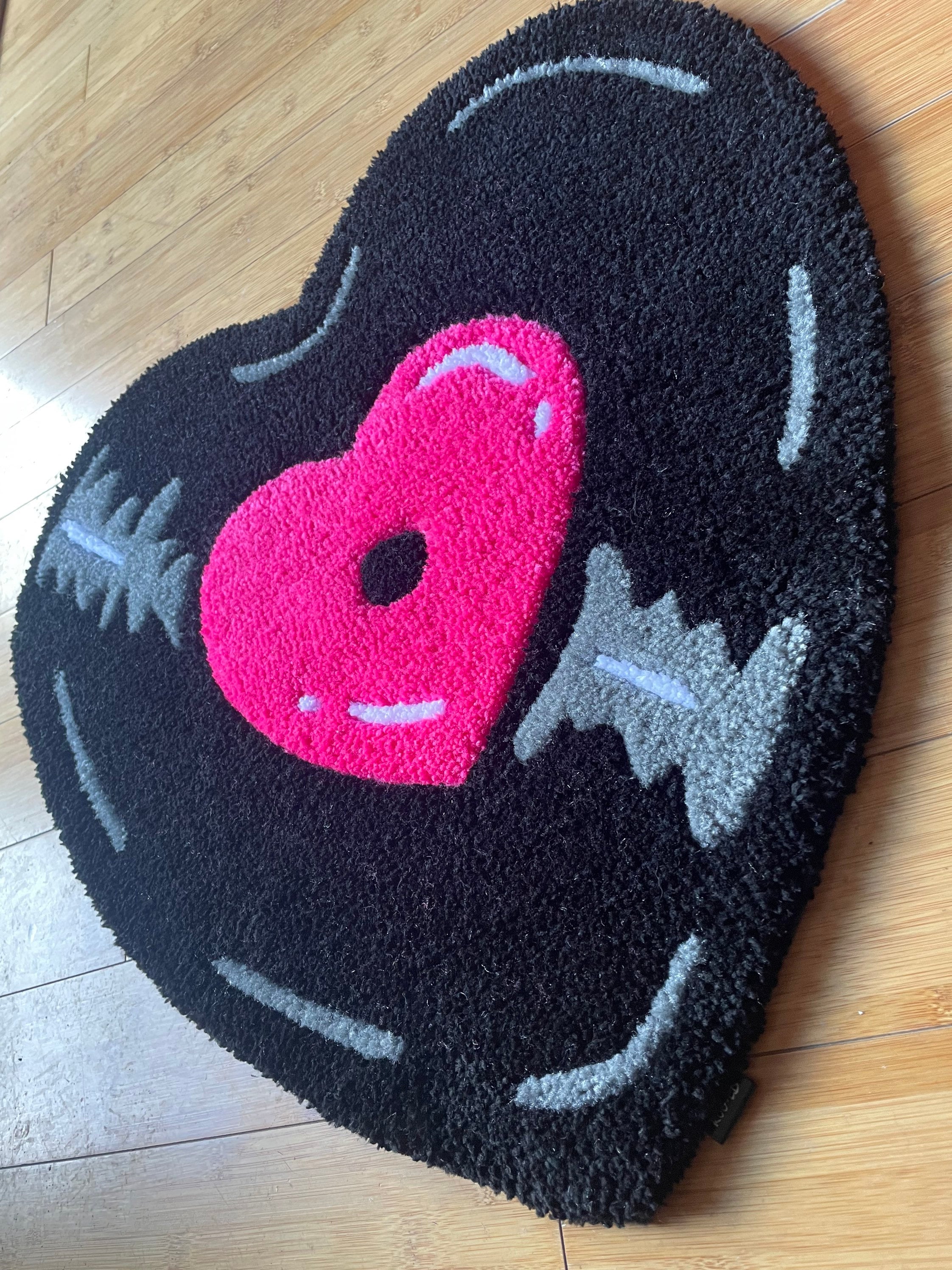 Heart Record Rug - Etsy