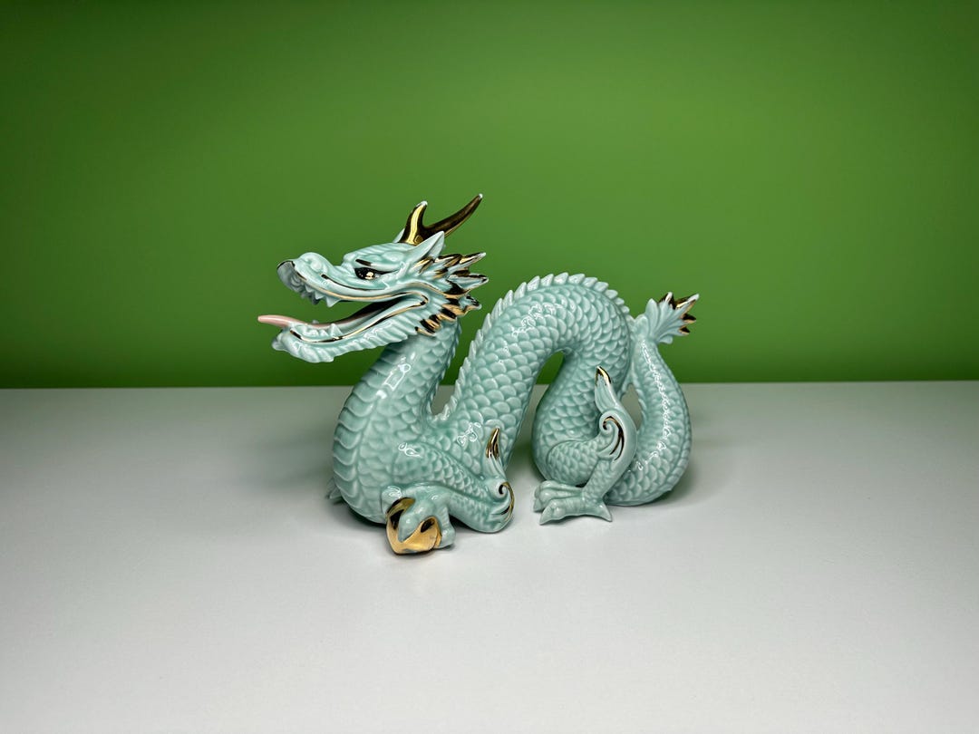 Dragon - Large Celadon Porcelain Dragon - Yoshimi K Dragon! - Etsy