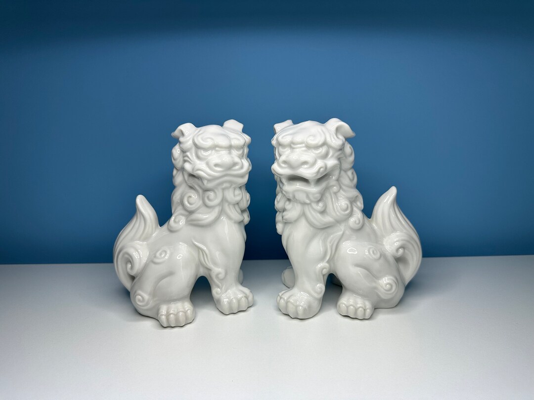Foo Dogs - MCI Japan - Stunning White Foo Dogs - Japanese Shishi Lions ...