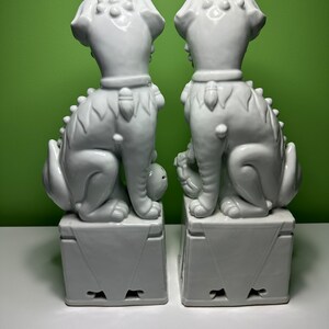 Foo Dogs Massive 18 Inch White Foo Dogs Stunning White Shishi Lions - Etsy
