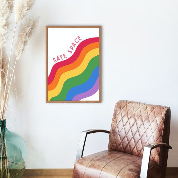 Safe Space Sign LGBT Pride Inclusive Classroom Decor - Etsy