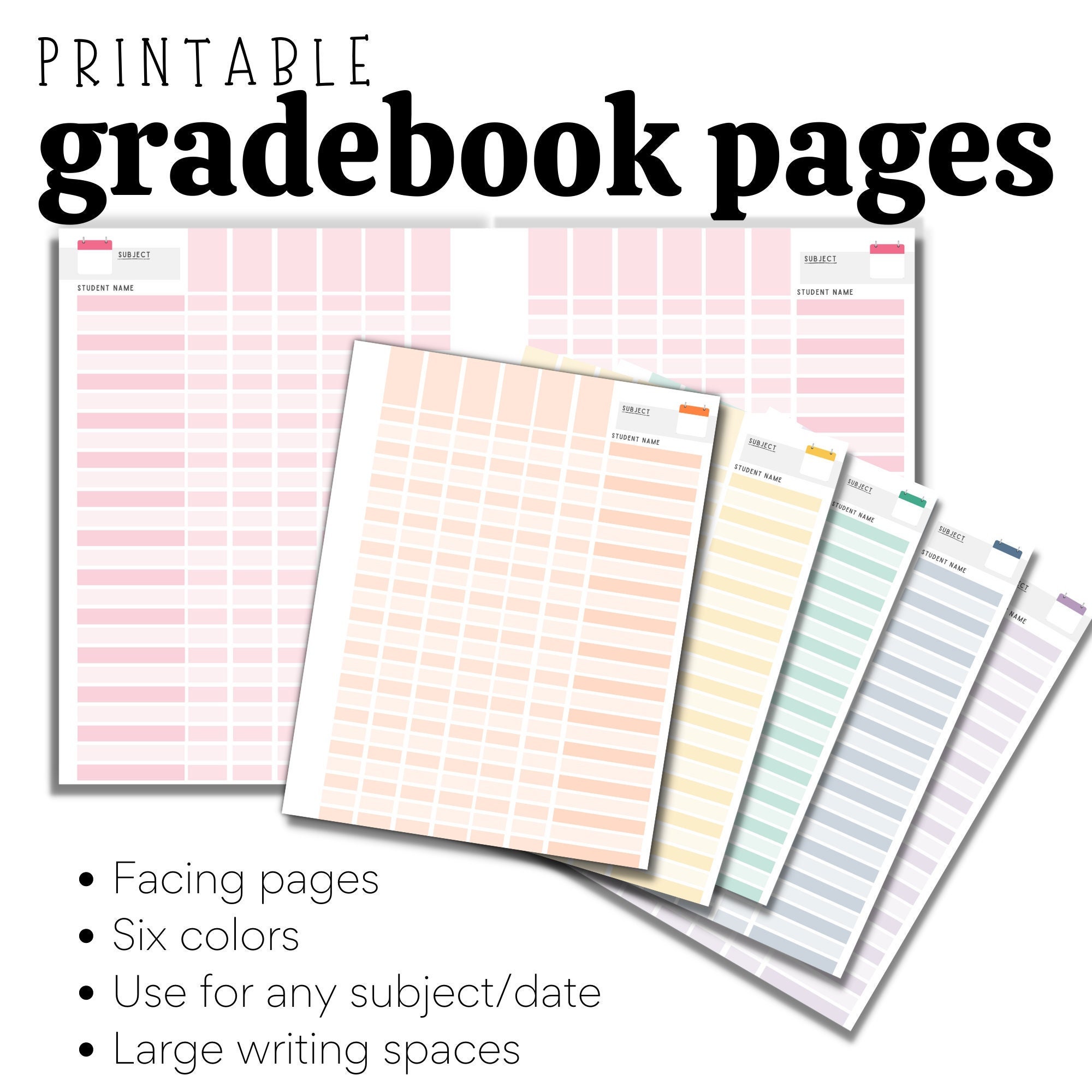 Grade Book Pages