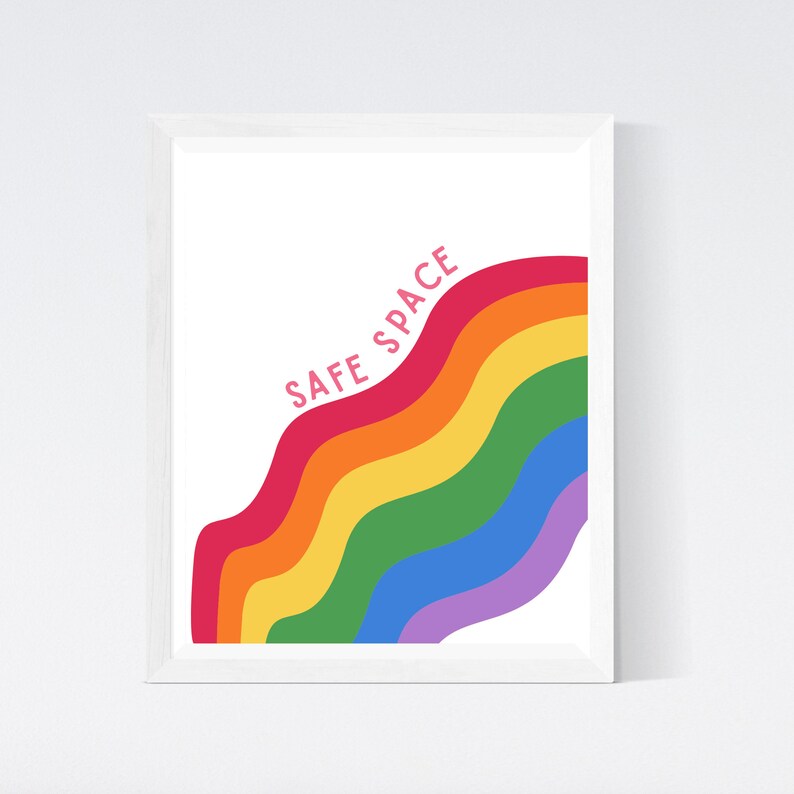 Safe Space Sign LGBT Pride Inclusive Classroom Decor - Etsy