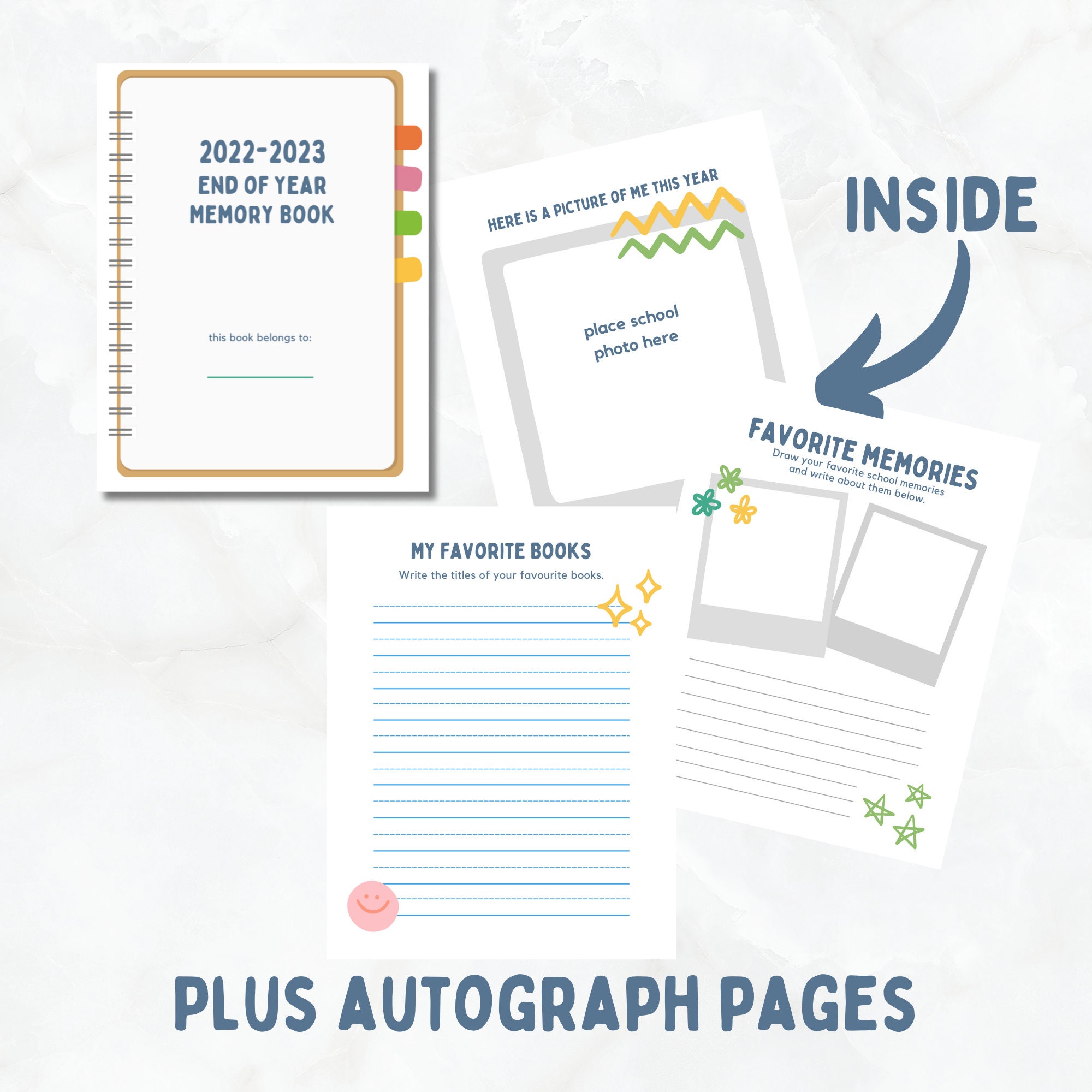 2022-2023 School Year Memory Booklet: Printable Keepsake for - Etsy