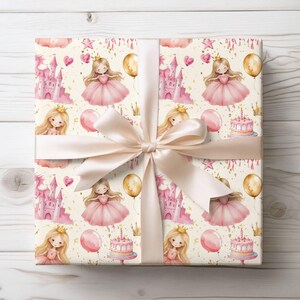 Princess Wrapping Paper, Fairytale Castle Gift Wrap, Princess Birthday ...
