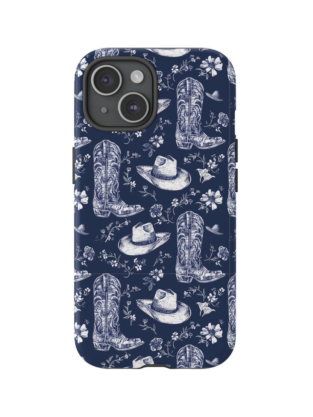 Blue Cowboy Boots Phone Case, iPhone Tough Phone Cases, Western Rodeo ...