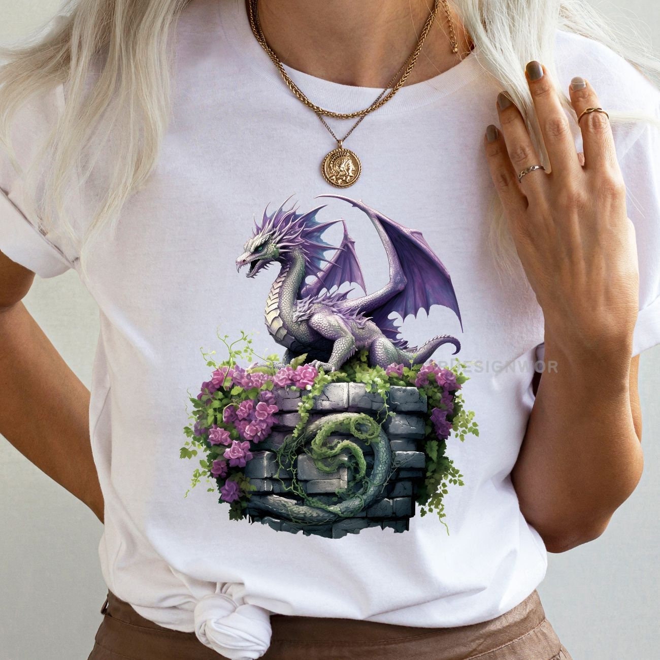 Fantasy Dragon Shirt, Unisex Winged Dragon T-shirt ,dragon Lover Shirt ...