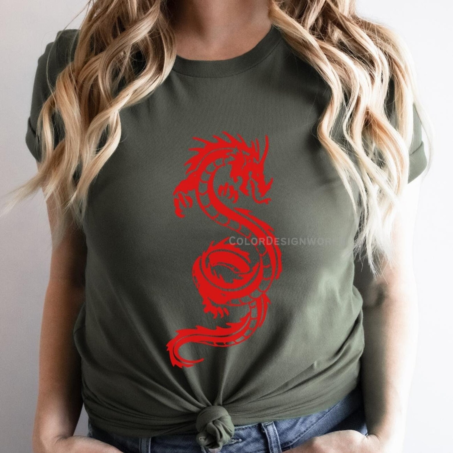 Dragon Shirt Dragon T-shirt Red Dragon Shirt Tattoo Art Streetwear ...