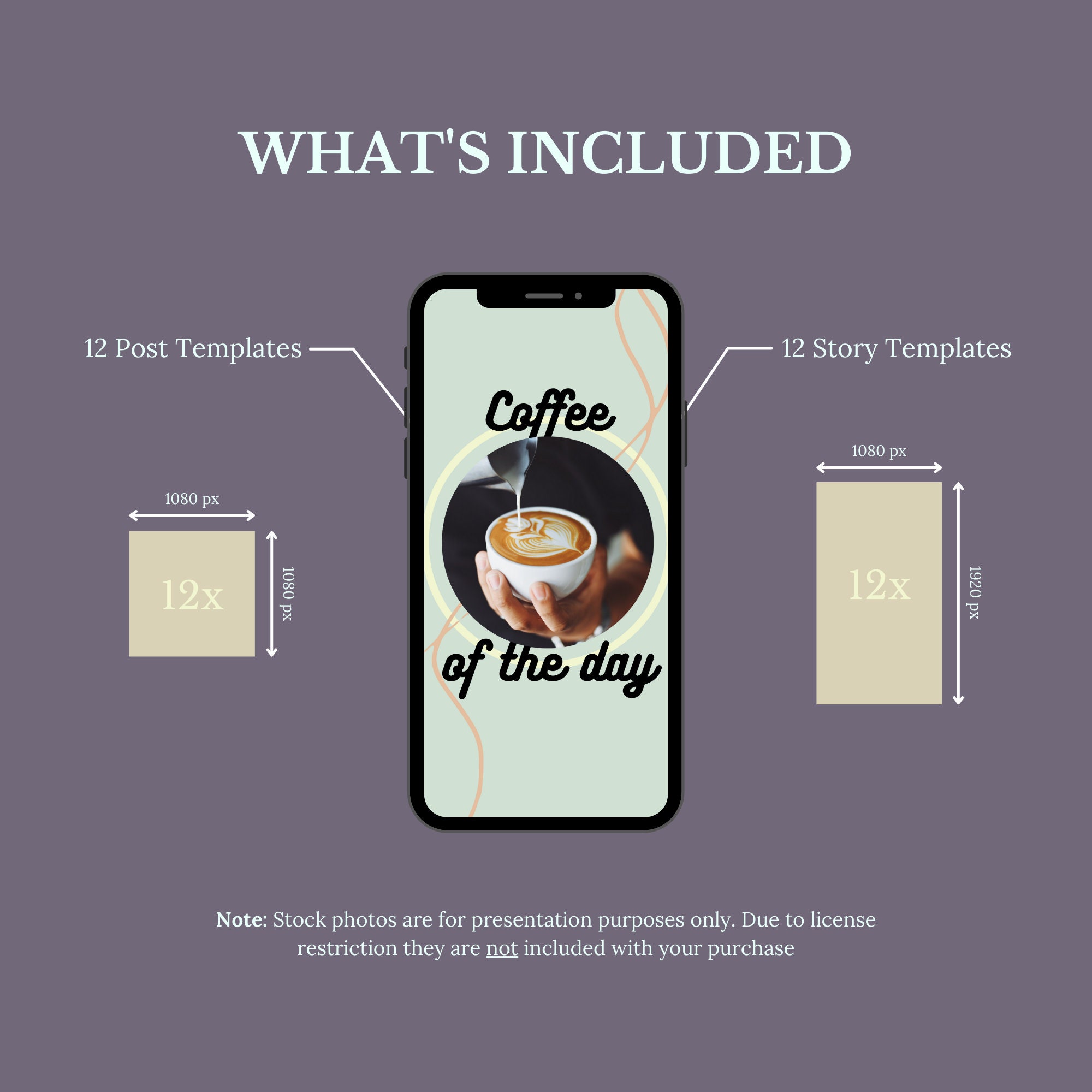 24 Coffee Instagram Template, Canva Template, Instant Download ...