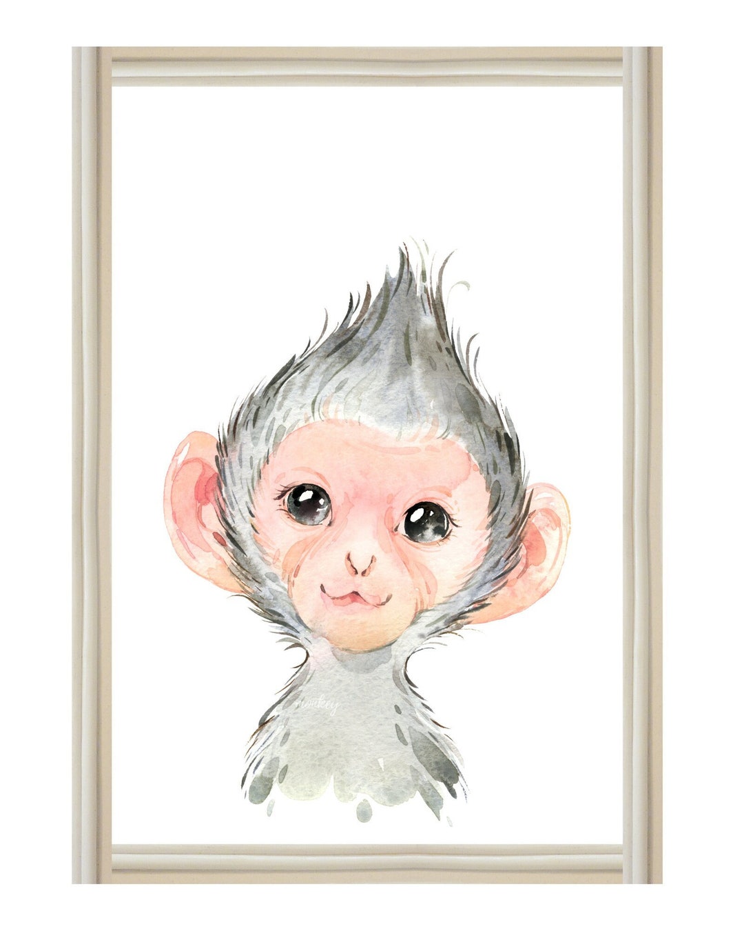 Printable - 4 Sizes Included. This Sweet Baby Monkey is Perfect for a ...