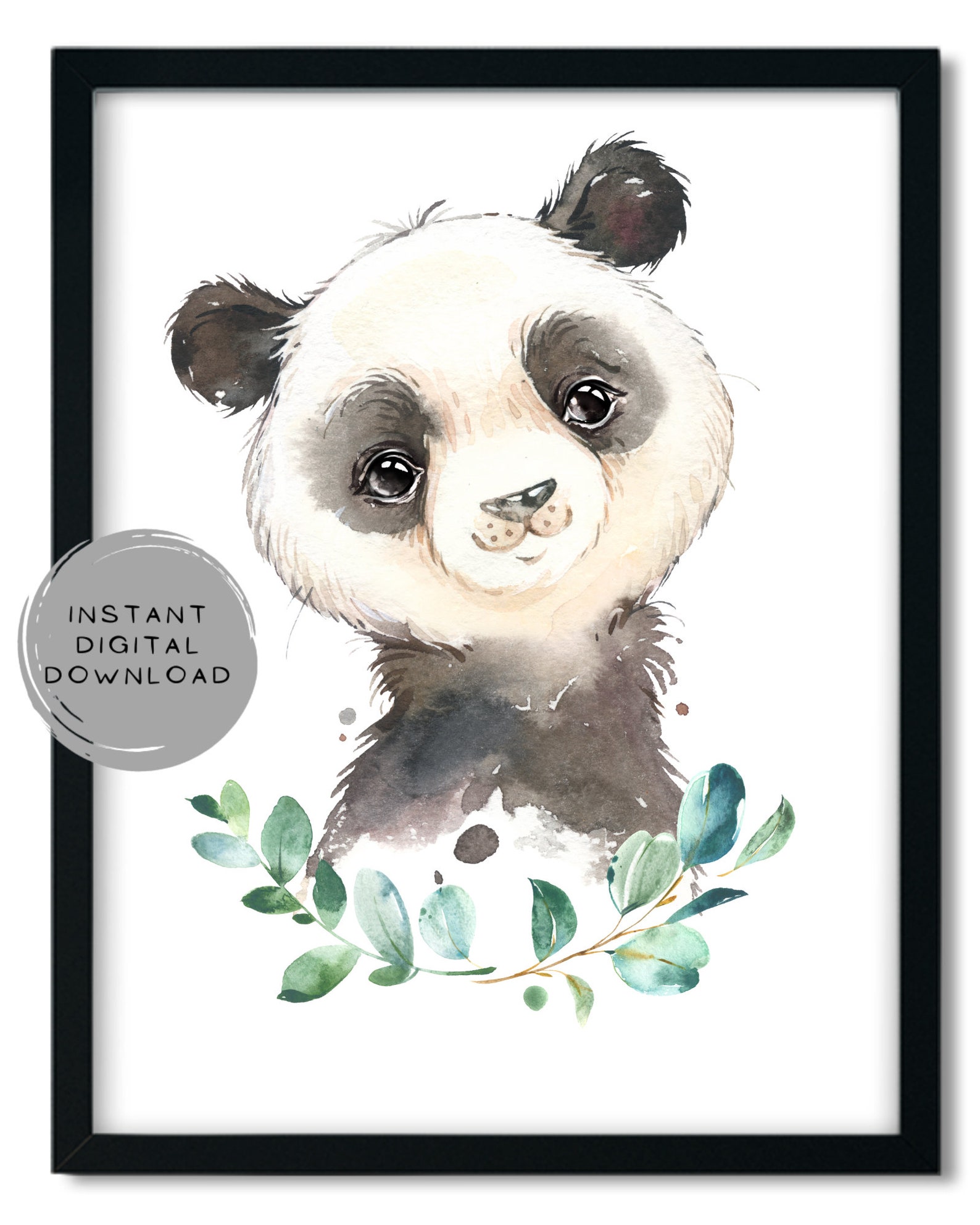 Printable - 4 Sizes Included. This Sweet Baby Panda is Perfect for a ...