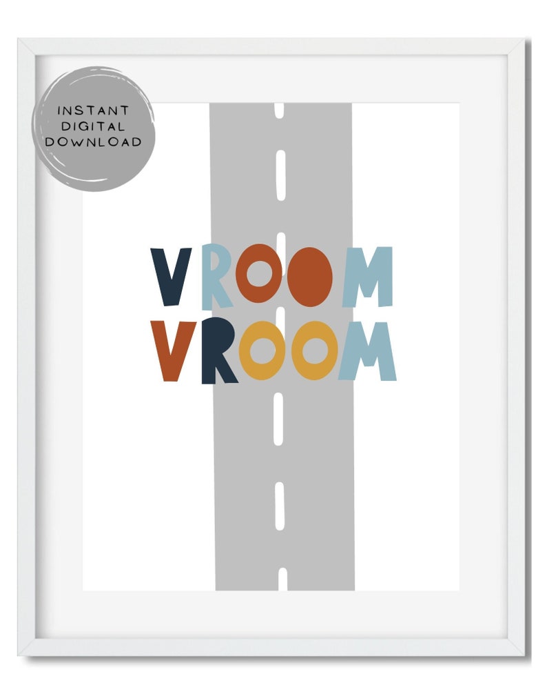Printable Vroom Vroom Instant Digital Download. Four Different, Easy to ...