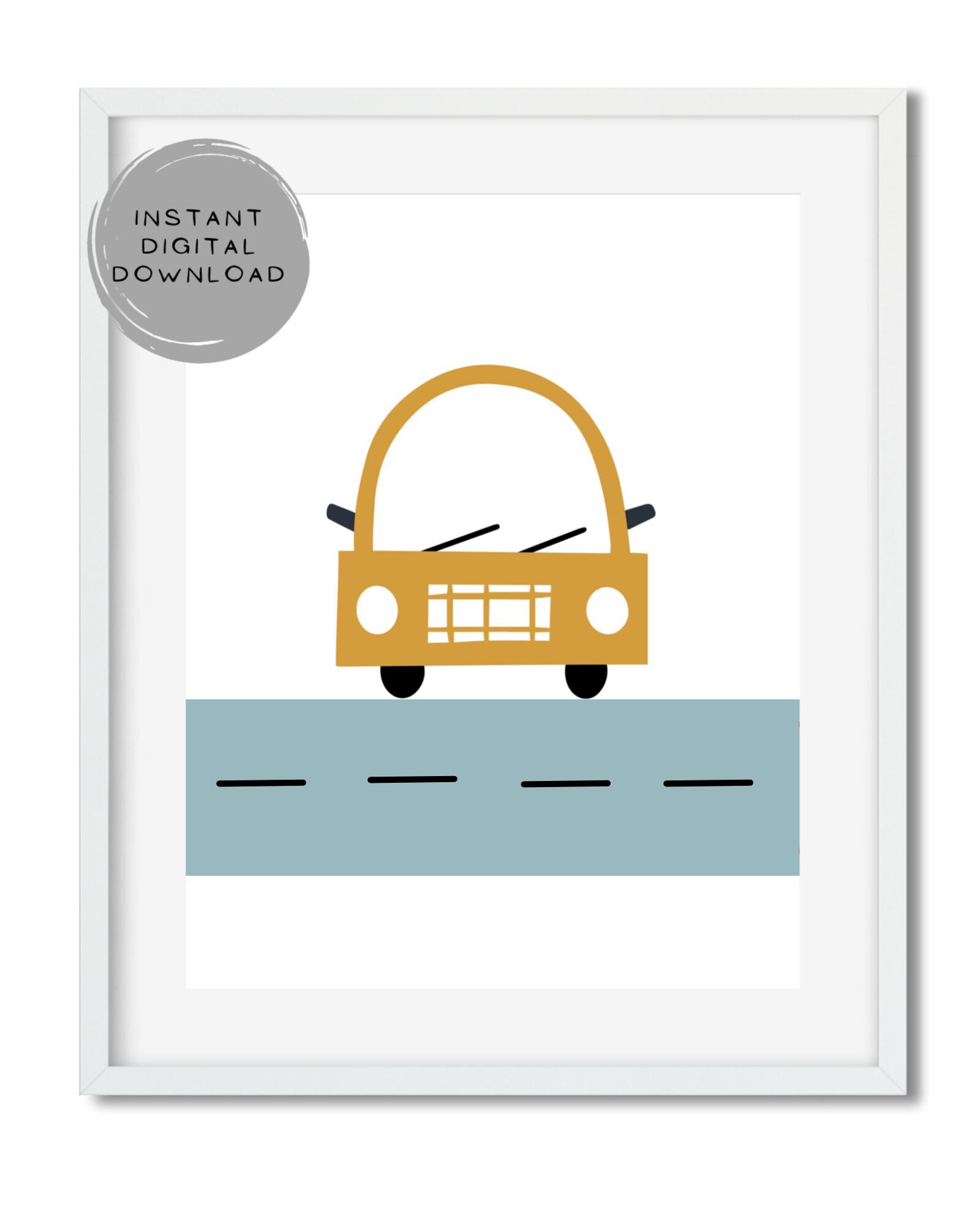 Printable Cute Car Instant Digital Download. Four Different - Etsy