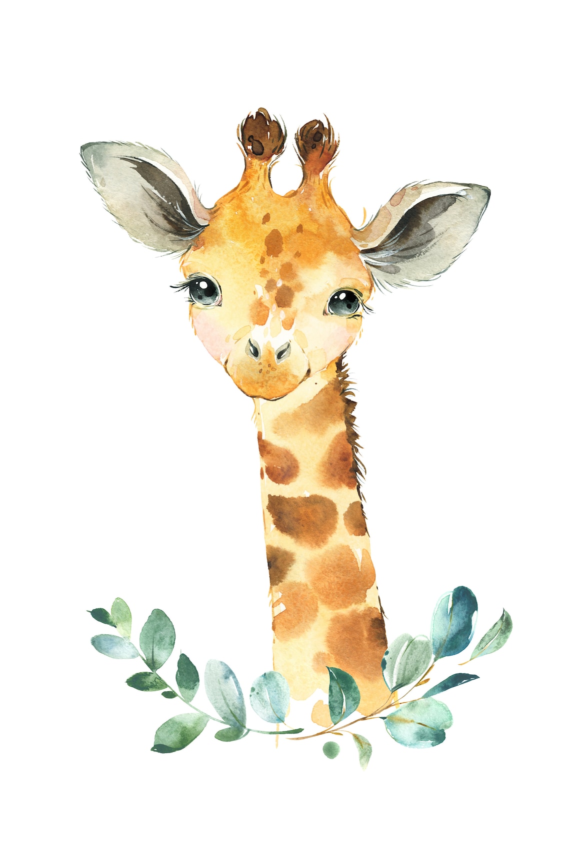 Printable - 4 Sizes Included. This Sweet Baby Giraffe is Perfect for a ...