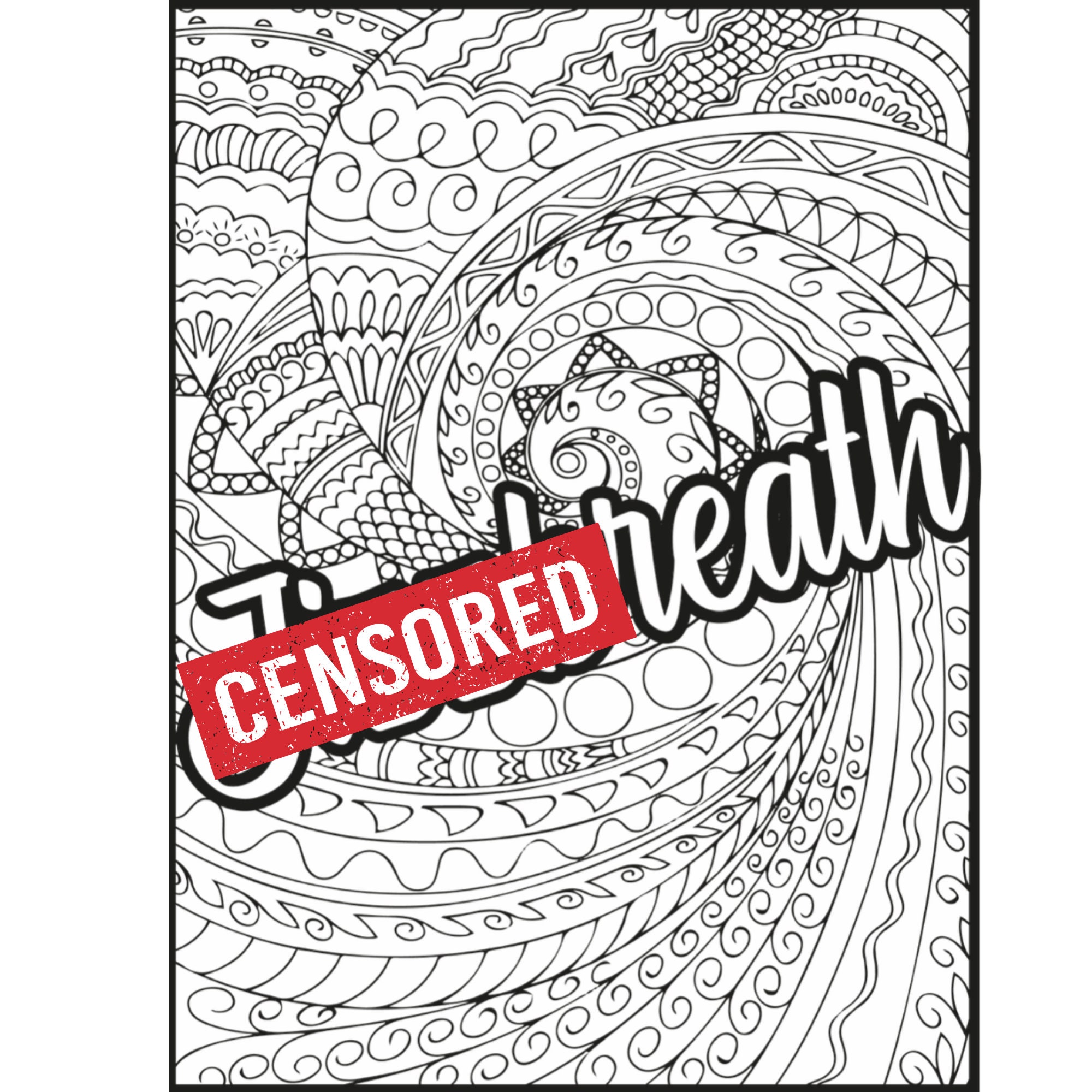 30 Rude/ Explicit/ Swear Word Mandala Colouring Pages, Explicit ...