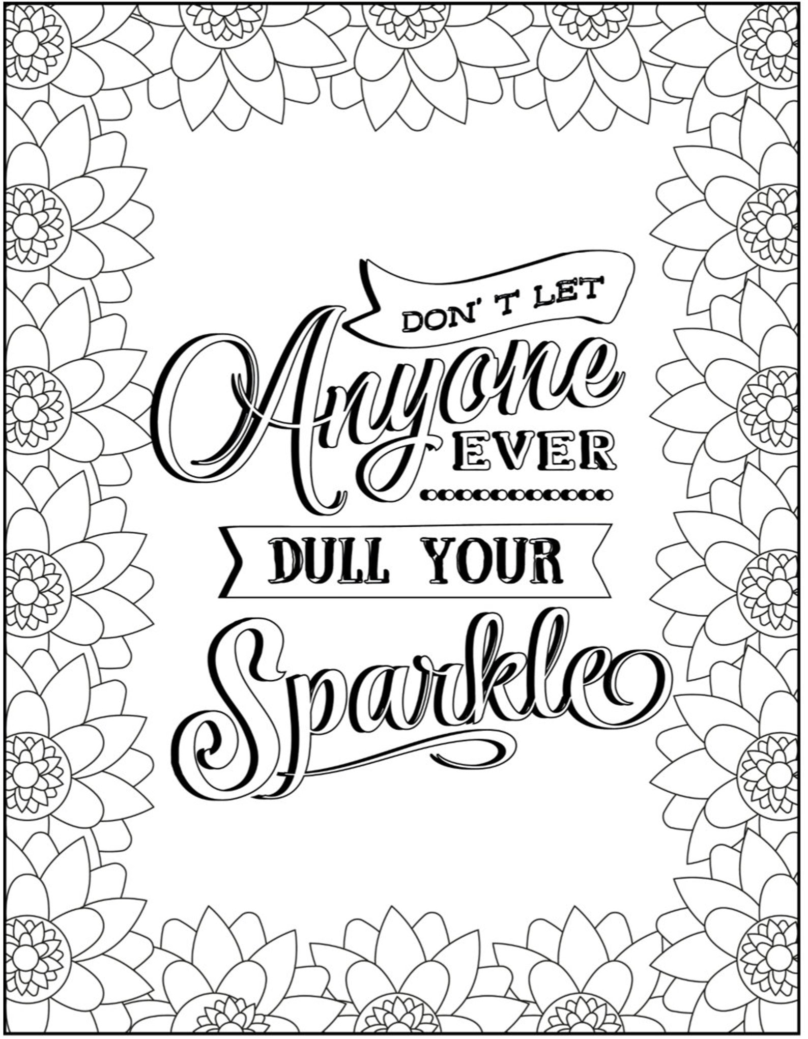 139 Adult Colouring Pages * Self Care Colouring Pages * Motivational ...