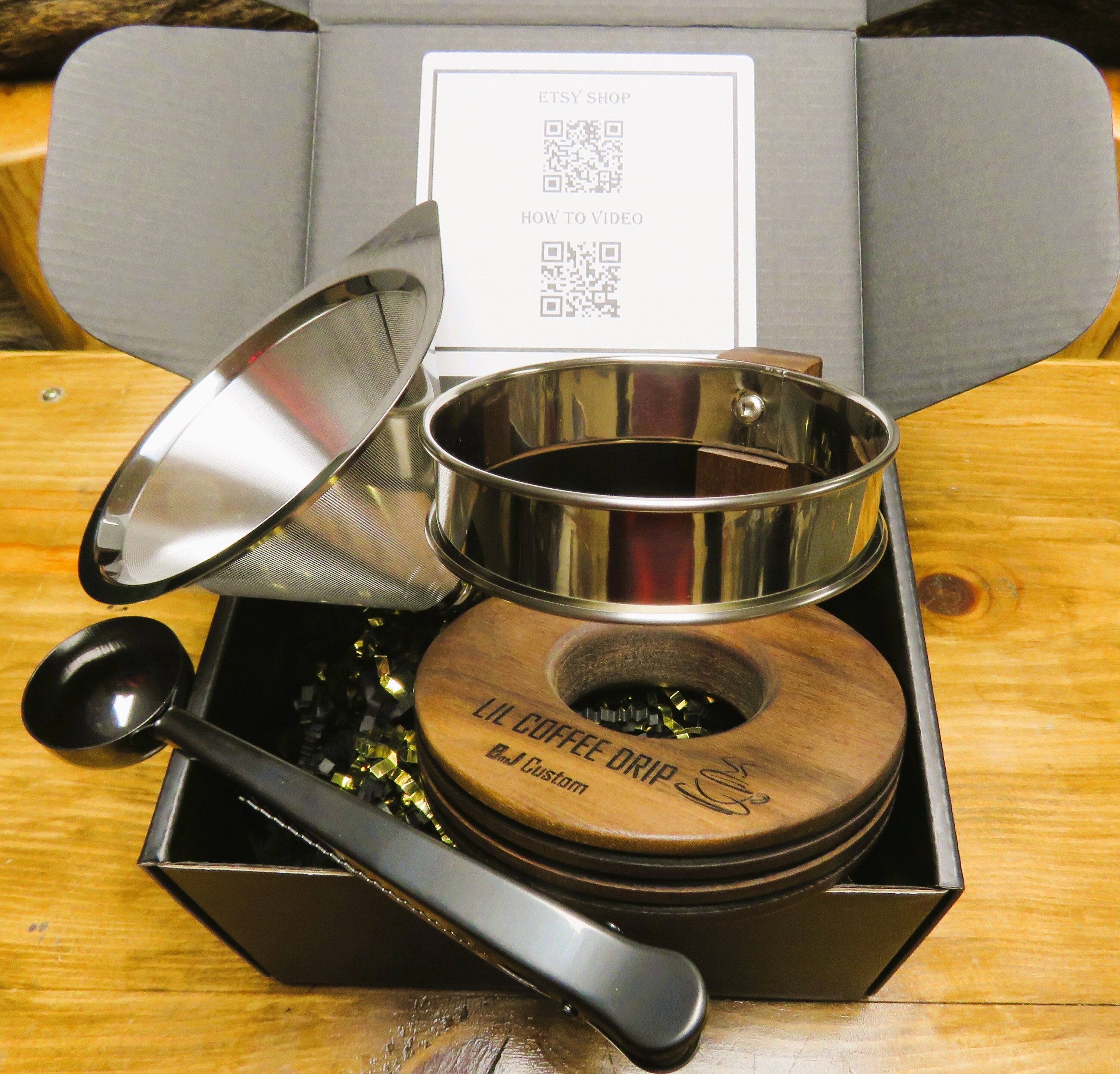LIL COFFEE DRIP Pour Over Coffee Handmade With Walnut Wood - Etsy